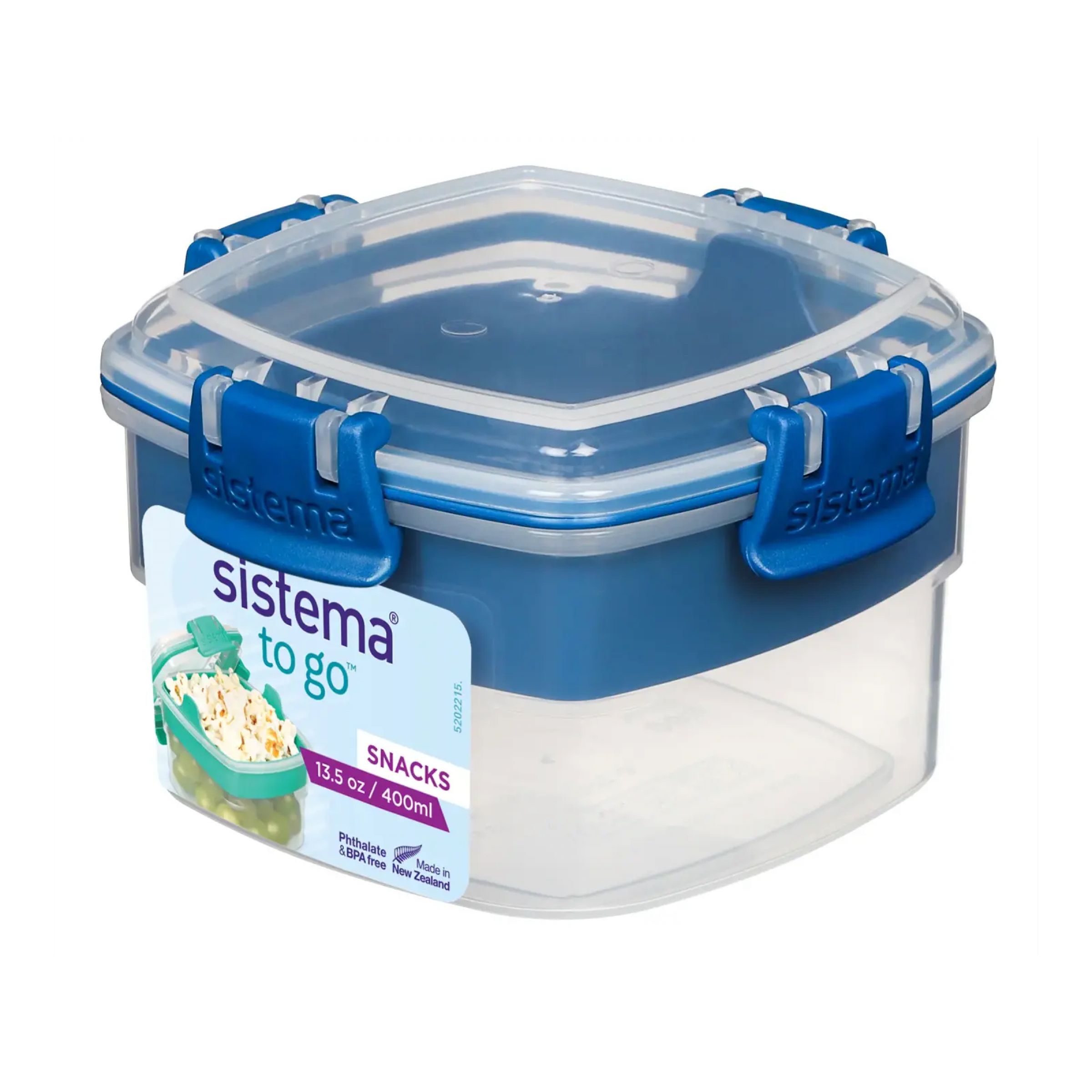 Køb Sistema 400ml Snack To Go Ocean Blue - Tilbehør til køkken